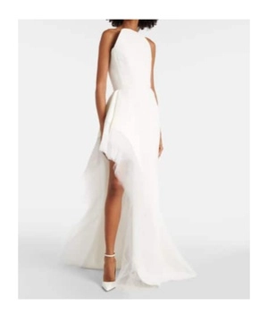 Maticevski Bridal Epitome Tulle-trimmed Crepe Gown