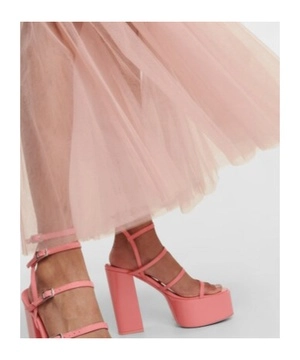 RODARTE Printed Silk Satin And Tulle Dress