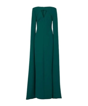 SAFIYAA LONDON Openwork Crepe Dress - Green