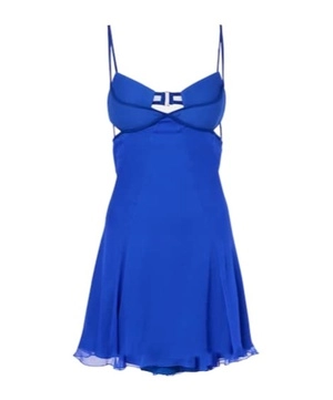 NENSI DOJAKA Silk Minidress - Blue