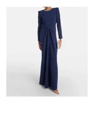 Jenny Packham Embellished Crepe Gown