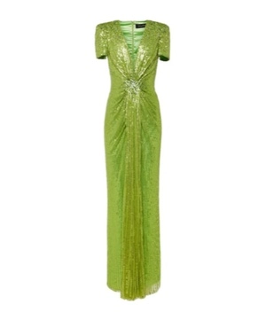 Jenny Packham Momoka Sequined Tulle Gown - Green