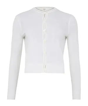 Chloé Cardigan With Lace Details - White