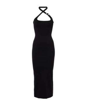 Attico Jersey Midi Dress - Black