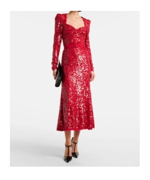 Rebecca Vallance Sequined Midi Dress