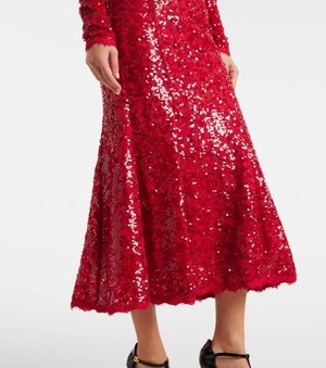 Rebecca Vallance Sequined Midi Dress