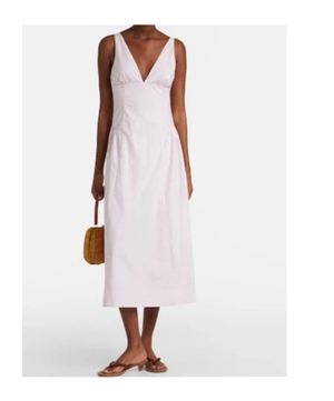 Posse Lindie Cotton Poplin Midi Dress