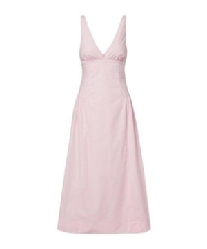 Posse Lindie Cotton Poplin Midi Dress - Pink