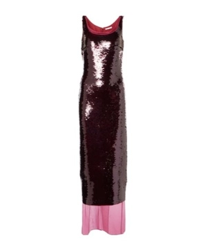 EMILIA WICKSTEAD Nehemia Sequined Layered Gown - Black