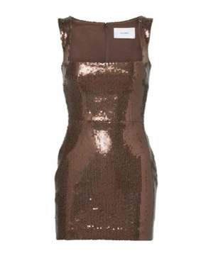 Alex Perry Sequined Minidress - Brown
