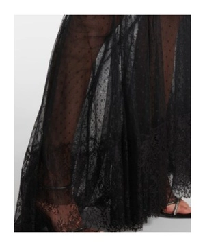 Rebecca Vallance Diana Sequined Mesh-trimmed Gown