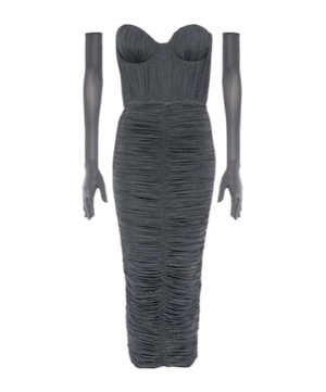 Alex Perry Crystal-embellished Ruched Jersey Midi Dress - Black