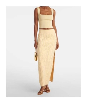 Galvan Depois Embellished Jersey Maxi Skirt