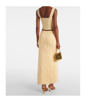 Galvan Depois Embellished Jersey Maxi Skirt