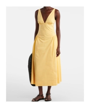 Posse Lindie Cotton Poplin Midi Dress