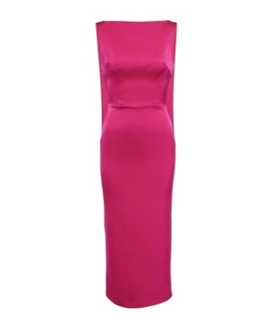 Alex Perry Draped Satin Crepe Midi Dress - Pink