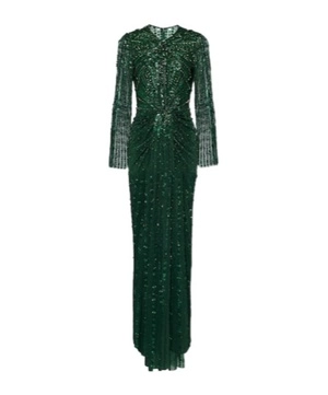 Jenny Packham Anja Sequined Gown - Green