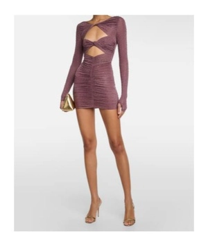 Alex Perry Embellished Cutout Ruched Minidress