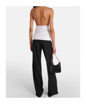 Stella McCartney Embellished Halterneck Wool Top