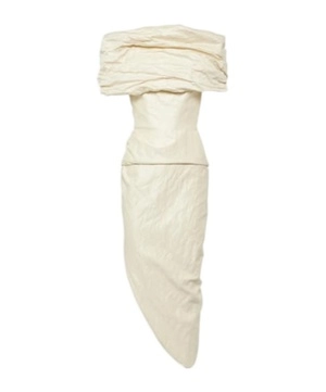 Maticevski Amber Draped Cotton-blend Midi Dress - Nude