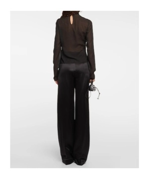Magda Butrym Floral-appliqué Sheer Silk Blouse