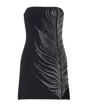 David Koma Crystal-embellished Cady Mini Dress