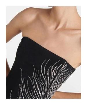 David Koma Crystal-embellished Cady Mini Dress