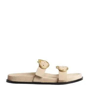 Dior Mule Medaillon Buckle - Camel Beige
