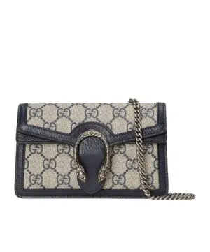 Gucci Dionysus Foldover Top Shoulder Bag - Beige/blue