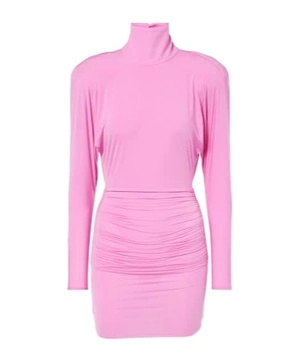 Alex Perry Draped Jersey Minidress - Pink