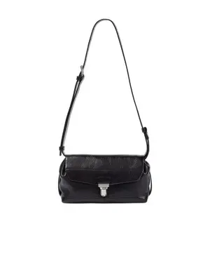 LEMAIRE Gear Leather Shoulder Bag - Black