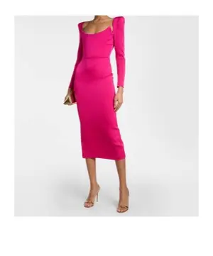 Alex Perry Crêpe Satin Midi Dress