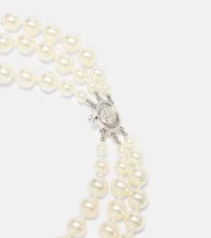 VIVIENNE WESTWOOD Embellished Pearl Choker Necklace