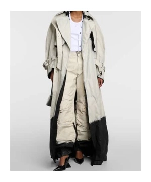 Attico Coated Denim Trench Coat
