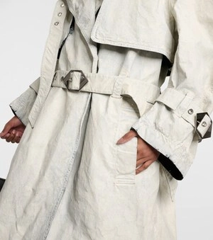 Attico Coated Denim Trench Coat
