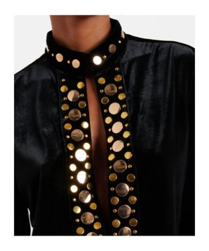 Dodo Bar Or Arol Studded Velvet Maxi Dress