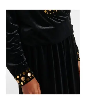 Dodo Bar Or Arol Studded Velvet Maxi Dress