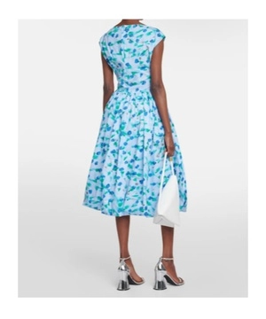 Marni Floral Cotton Poplin Midi Dress