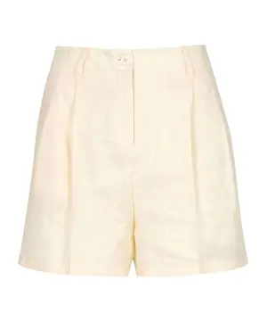 SEMICOUTURE Pleated Detail Shorts - White