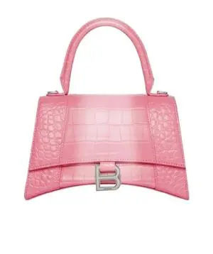 Balenciaga Hourglass S Embossed Shoulder Bag - Pink