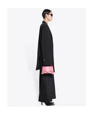 Balenciaga Hourglass Embossed Shoulder Bag