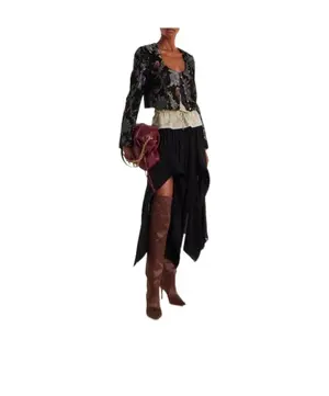 GIANVITO ROSSI Solid Color Satin Over-the-knee Boots