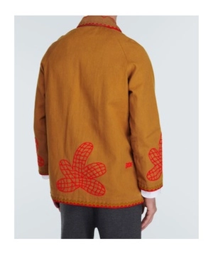 BODE Field Maple Embroidered Cotton Coat