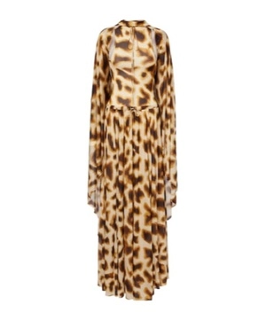 Christopher Esber Printed Draped Caped Gown - Brown