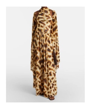 Christopher Esber Printed Draped Caped Gown