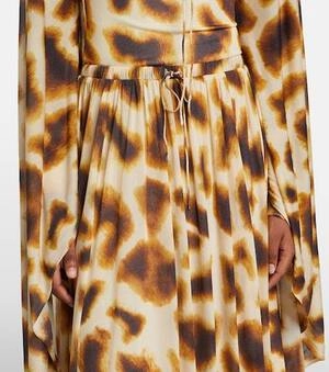 Christopher Esber Printed Draped Caped Gown