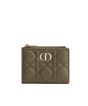 Dior Caro Dahlia Wallet - Khaki