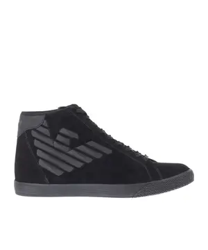 EA7 Lace-up High-top Sneakers - Black