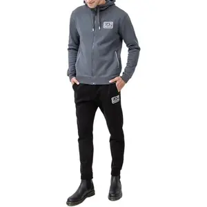 EA7 Hooded Zip-up Sports Suit With Logo Detail