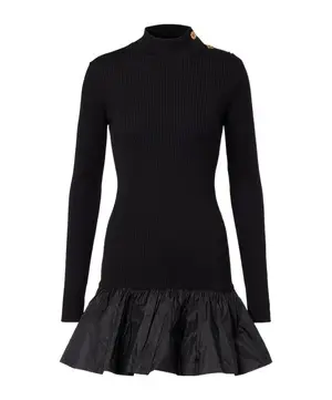 PATOU Ruffled Mini Dress - Black